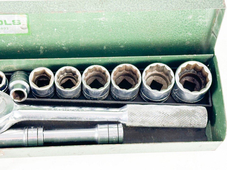 Vintage SK TOOLS Ratchet Set In Original Metal Case *Read* | eBay
