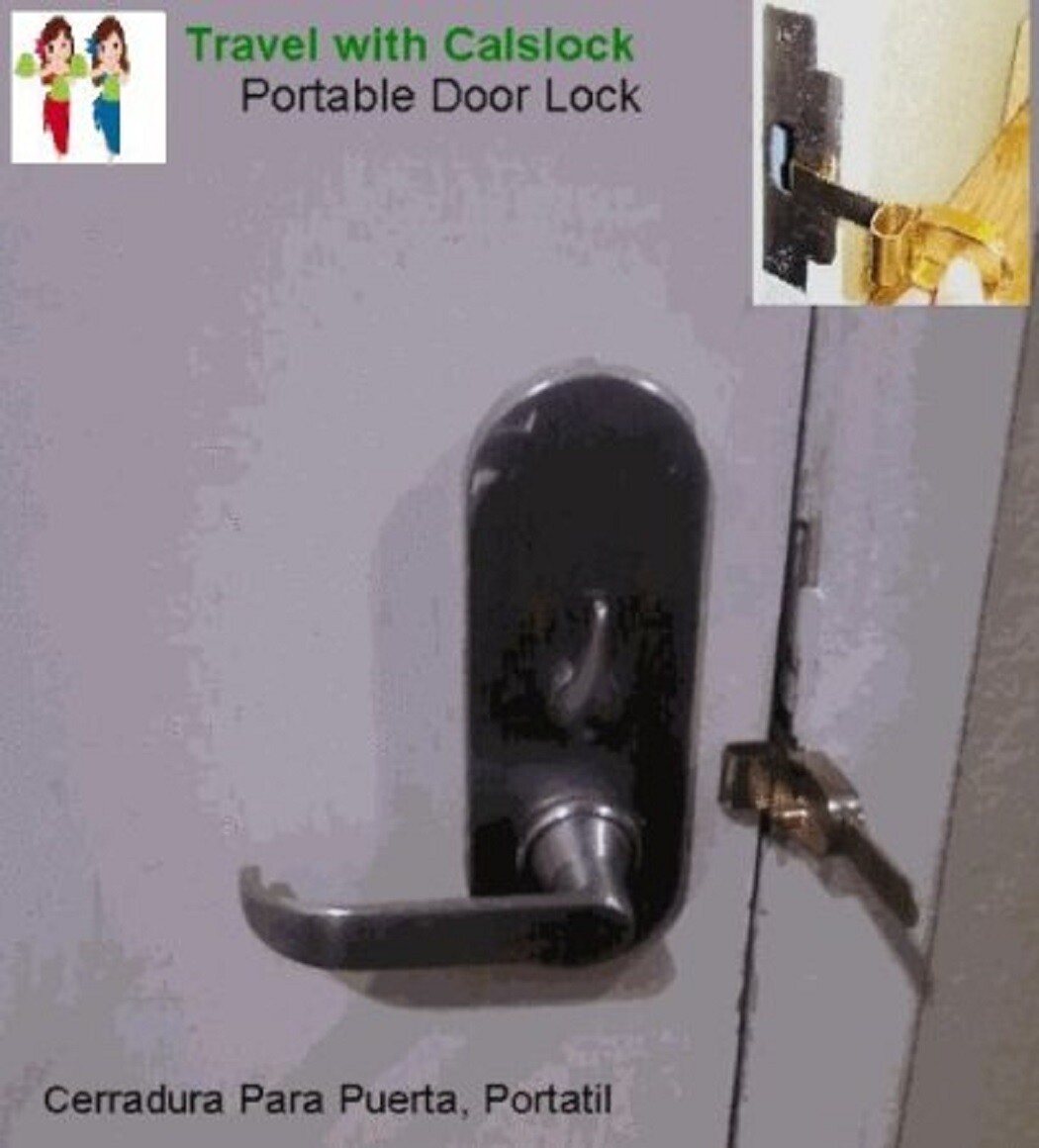 Calslock Portable Door Lock.Solid Brass Safe secure.Go's where you go ...