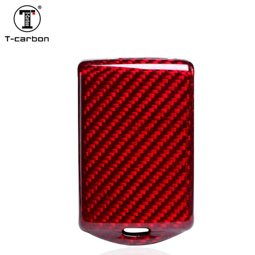 Red Smart Key Fob Shell Carbon Fiber Cover Fits Volvo XC40 XC60 XC90 ...