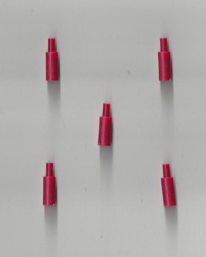 5 RED PEGS PIECES PARTS COMPLETE YOUR BATTLESHIP VINTAGE 1967 HASBRO ...