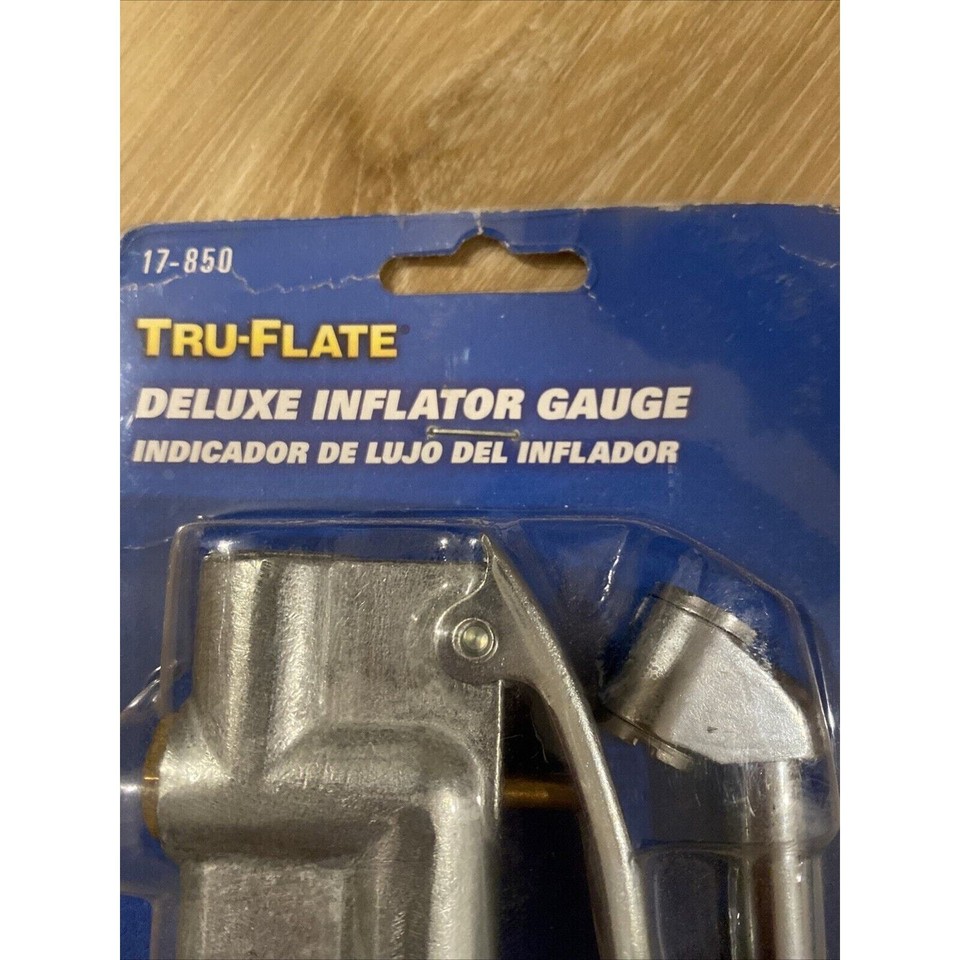 Plews Tru-Flate 17850 10 to 120 PSI Deluxe Inflator Gauge S-506 Dual ...
