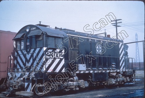 Duplicate slide- ATSF Santa Fe HH660 2302 Zebra Stripe At Los Angeles 2 ...