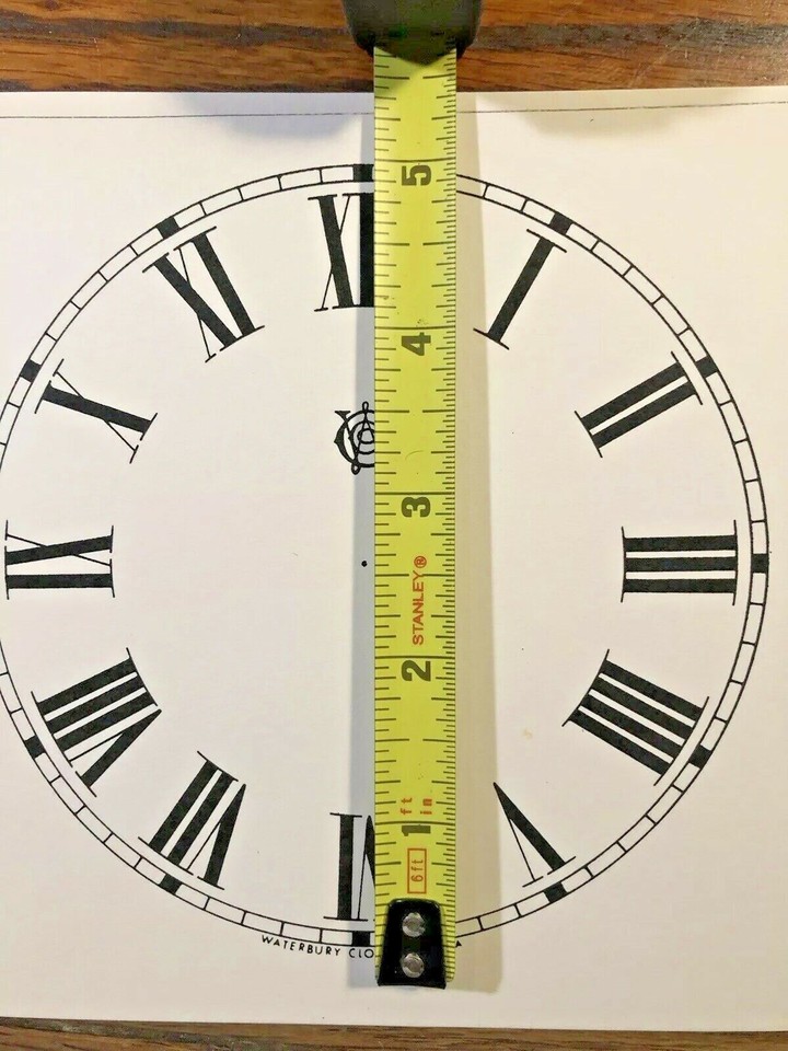 5 Inch Waterbury Clock Replacement Paper Dial (Lot 148) | eBay