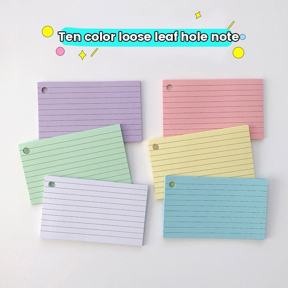 Loose-Leaf Loose-Leaf Index Cards Horizontal Line Revision Cards Study ...