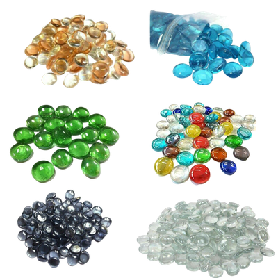 BULK BUY 1000 Decorative Glass Pebble Stones Beads Nuggets Wedding ...