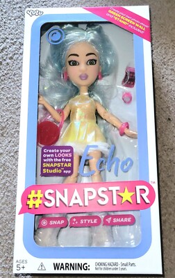 SnapStar ECHO Bedazzled Babe Doll Green Screen Wall Stand Smartphone App SEALED | eBay