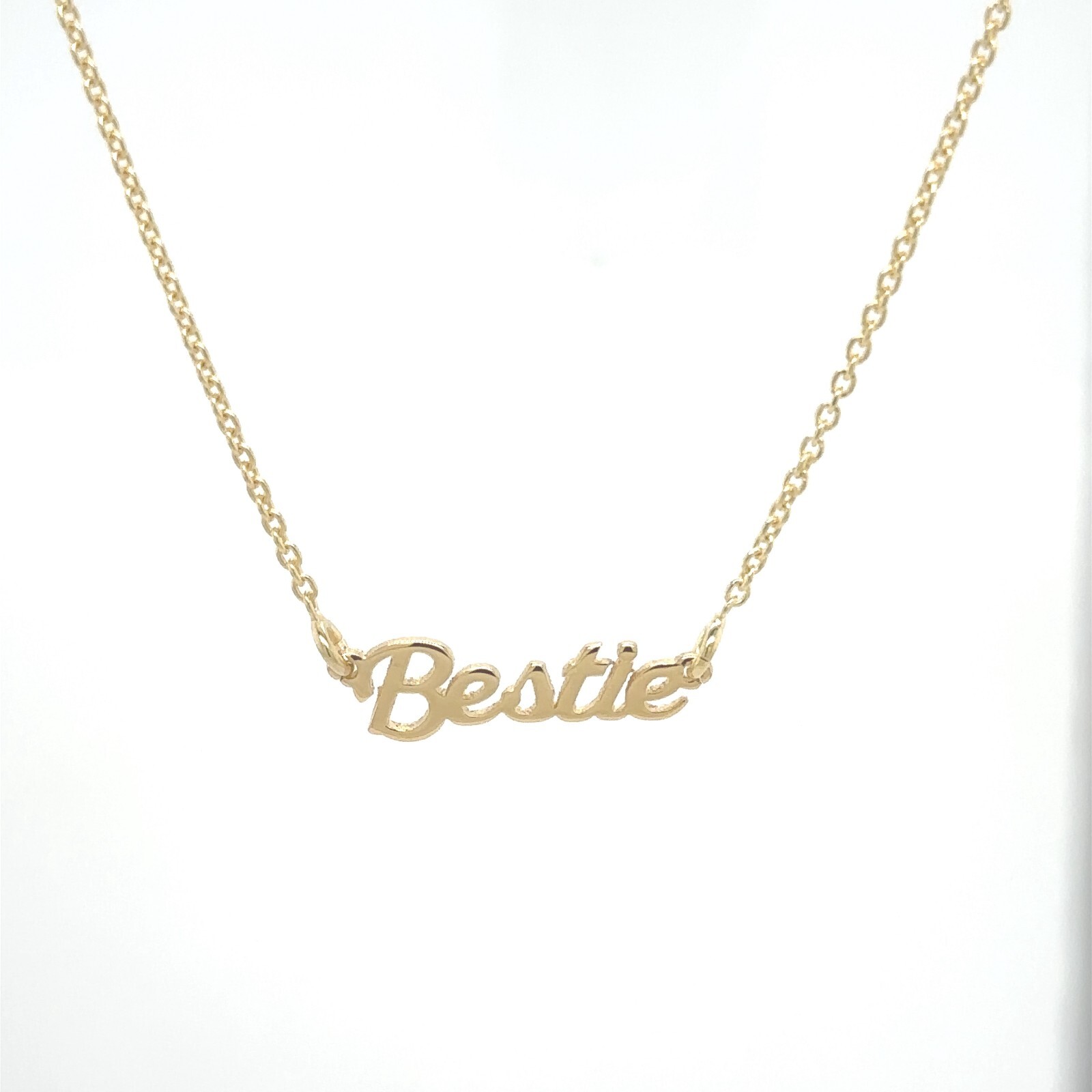 Bestie Friend Necklace Gold plate Sterling Silver 925 Gift female Chain ...