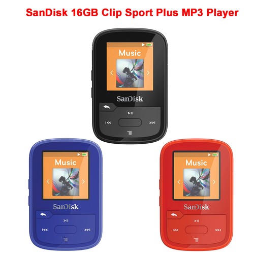 SanDisk 16GB Clip Sport Plus MP3 Player Red Bluetooth FM Radio 90%NEW ...