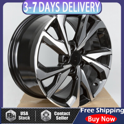 NEW 18 X 8 IN MACHINE BLACK WHEEL RIM FOR HONDA CIVIC 2017-2021 SMOKED ...