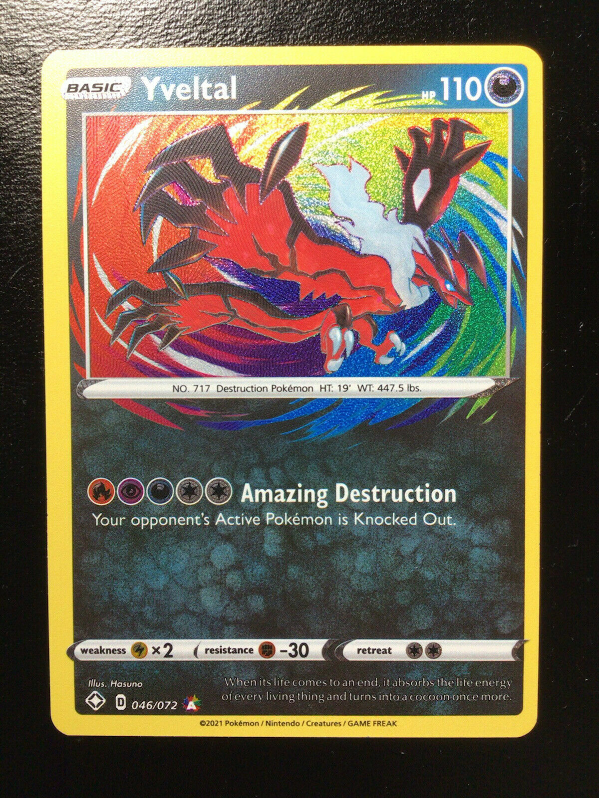 Pokemon Shiny Yveltal Card