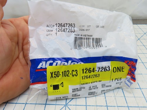 GM 12647263 Upper Intake Manifold Gasket Kit 6 Pcs Factory Sealed ...