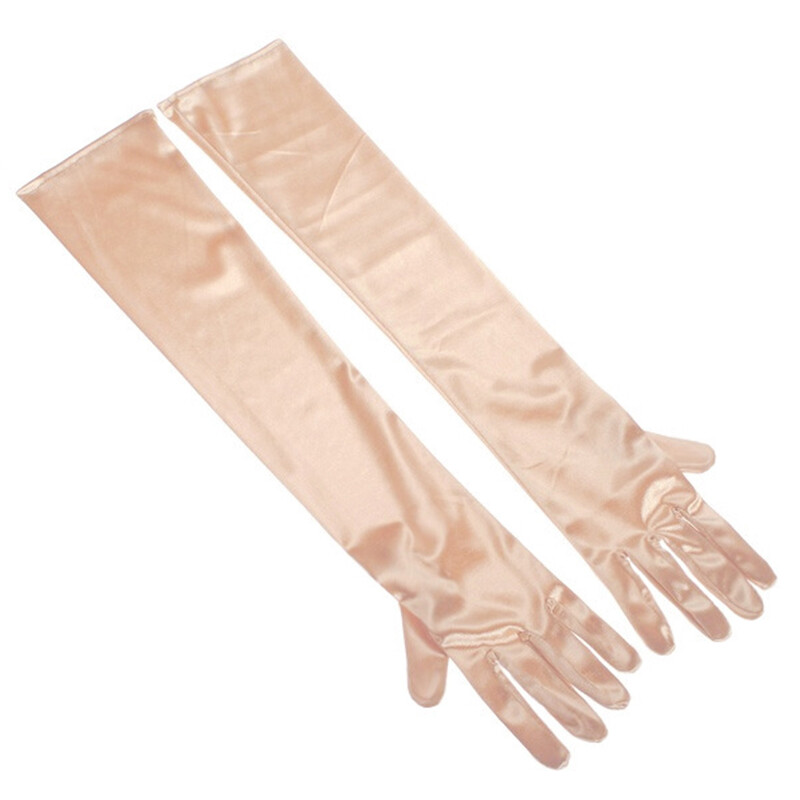 New Ladies Long Finger Gloves Elegant Fancy Party Dress Evening Wedding ...