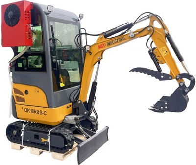 AGT KH18-C Mini Excavator Digger w/ Air Conditioner and Enclosed Cab ...