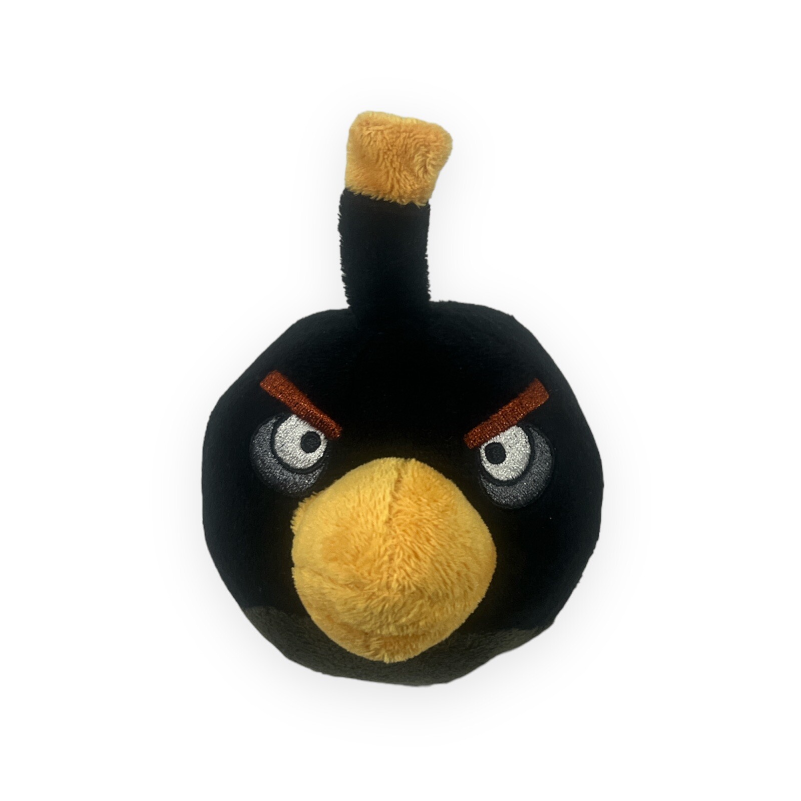 Angry Birds Black Bomber Bird Rovio Stuffed Animal Plush Round Soft Toy ...