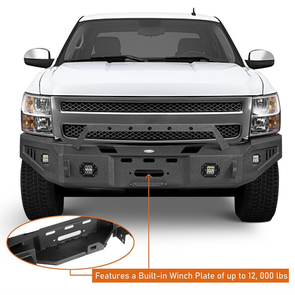 Full Width Steel Front Bumper or Rear Bumper Fit 2007-2013 Chevy ...