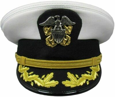 WWll US NAVY COMMANDER ADMIRAL RANK WHITE HAT CAP in all sizes | eBay
