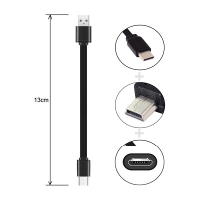Chenyang 3pcs/lot 13cm USB 2.0 Type-A to Mini Micro USB Type-C Male ...