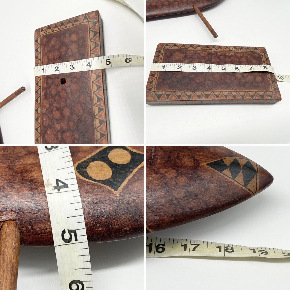 Folk Art Carved and Painted Whimsical Wooden Fish On Display Stand ...