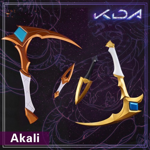 KDA Akali EVA PVC Sickle Dagger Cosplay Prop League of Legends Akali ...
