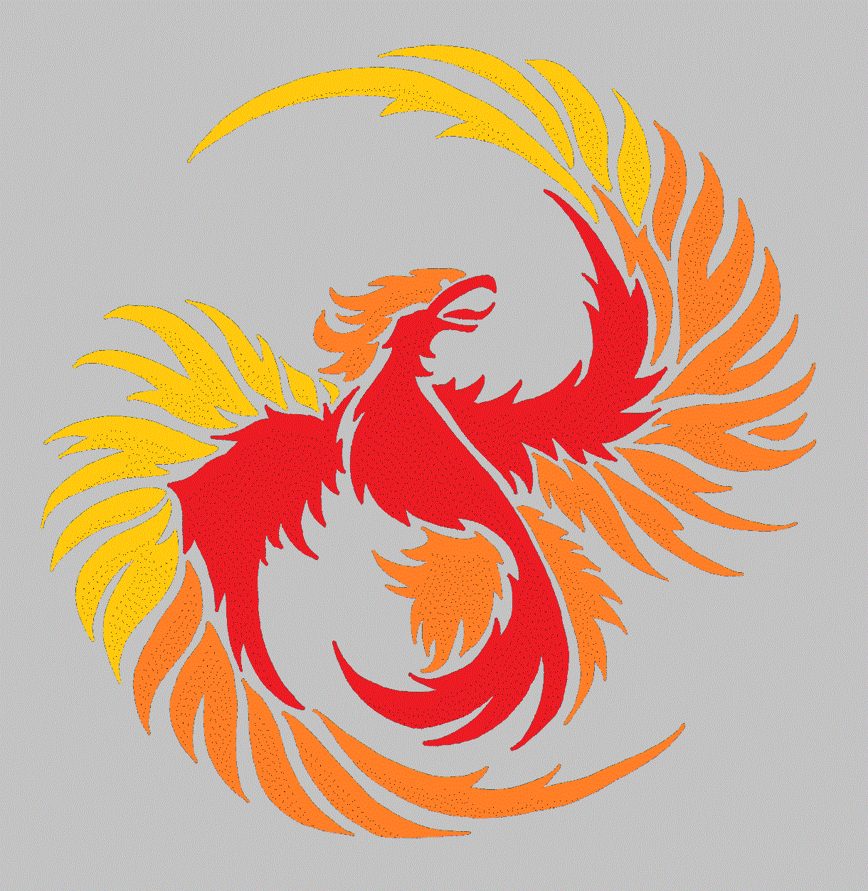 Lg PHOENIX BIRD Stencil Template Cakes Pillows Signs T-Shirts 11 1/2" x ...