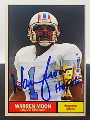 WARREN MOON Signed 1984 Monarch Corona Rookie Series Card #11 Houston ...