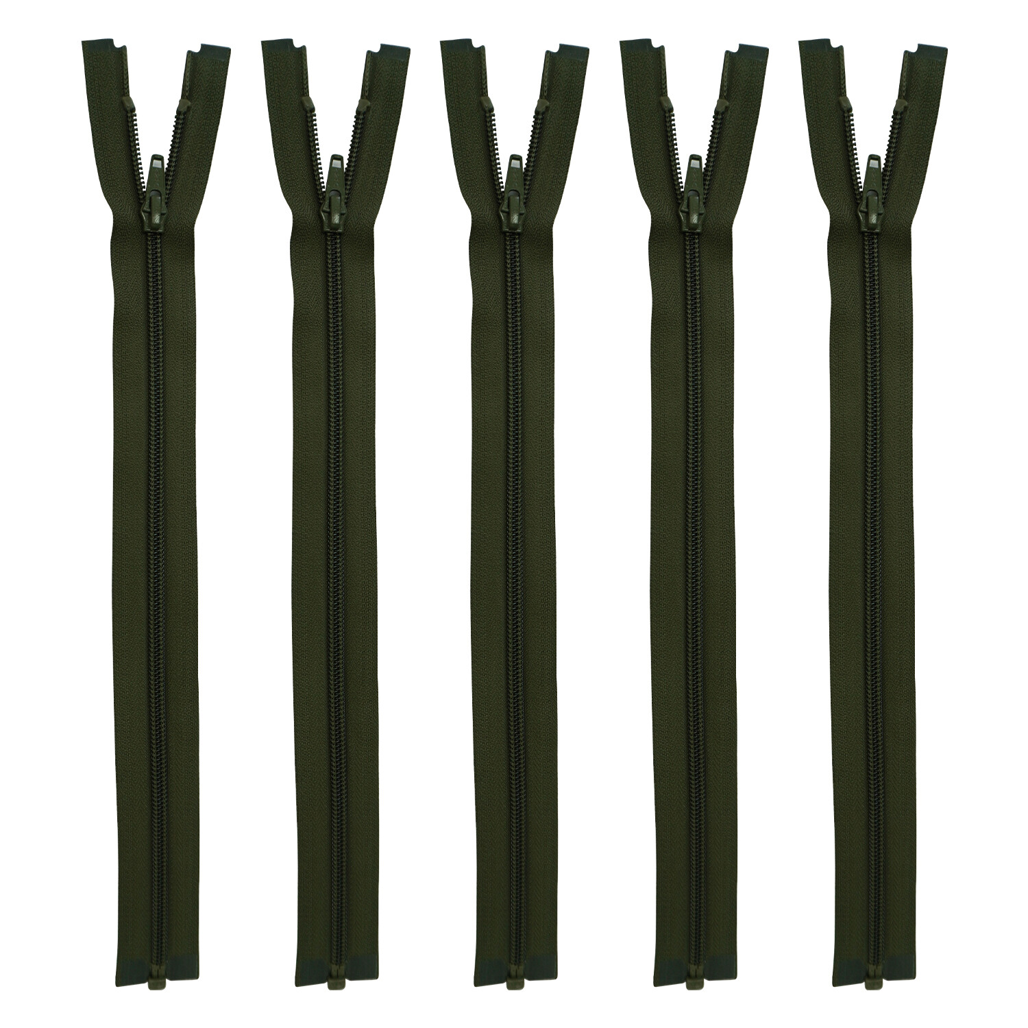 YKK Branded Open Ended Zip Nylon Zipper DIY Choice of Length Color ...