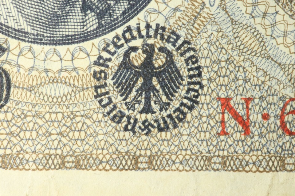 5 REICHSMARK NAZI GERMANY CURRENCY GERMAN BANKNOTE NOTE MONEY BILL ...