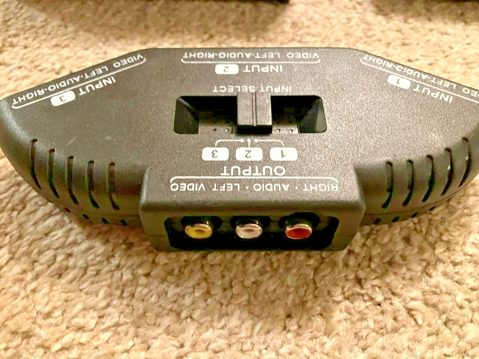 PS2 GAMECUBE XBOX Component AV Video Switch Boxes CABLE Selector Gaming ...