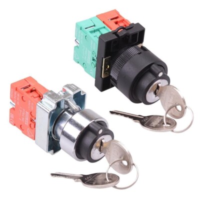 2 or 3 Position Momentary Latching Industrial 22mm Key Switch 10A | eBay