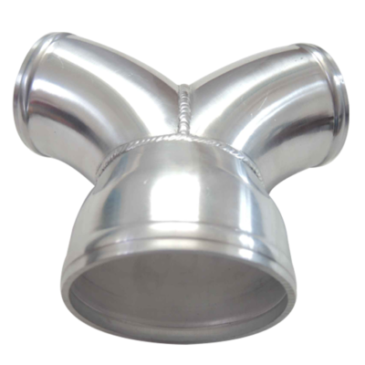 3" Merge to 4" Aluminum Y Pipe Dual Air Intake Twin Turbo Intercooler ...