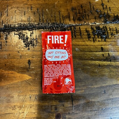 Rare Empty Taco Bell fire sauce packet (Sealed) “Not Sitting This One ...