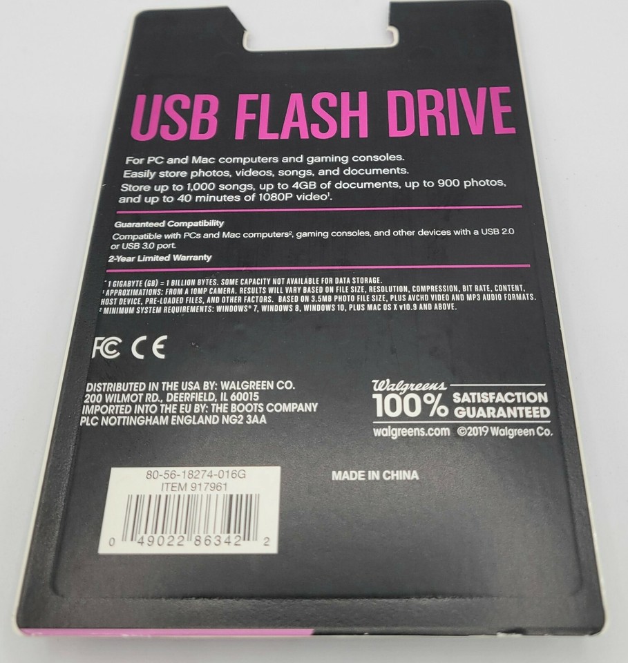 INFINITIVE USB FLASH DRIVE 16GB. 900 photos/40 minutes of video ready ...