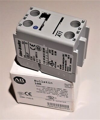 Allen-Bradley Auxiliary Contact Block Cat. 100-FA11 Ser. B NEW Unused ...