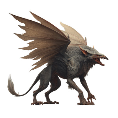 Beaked Winged Wolf Vinyl Car Decal Sticker – Waterproof & UV-Resistant ...