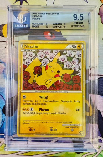 PIKACHU 2010 WORLD COLLECTION POLISH POKEMON BGS 9.5 | eBay