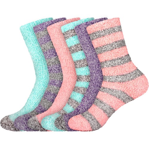 Chirpy Socks - Women's Soft Fuzzy Warm Cozy Striped Fuzzy Socks | eBay