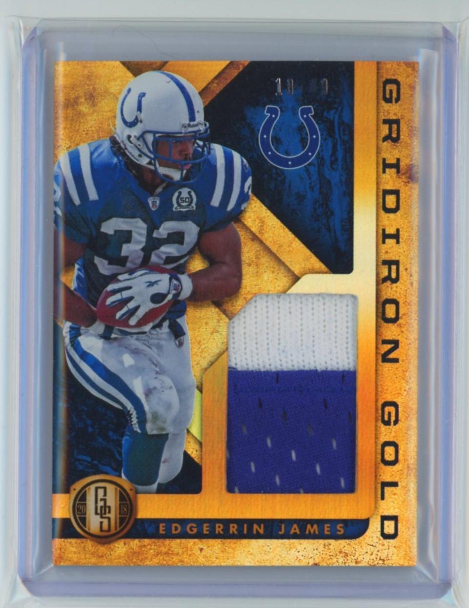 2018 Panini Edgerrin James /49 Gold Standard #GG-26 Gridiron Gold Prime ...