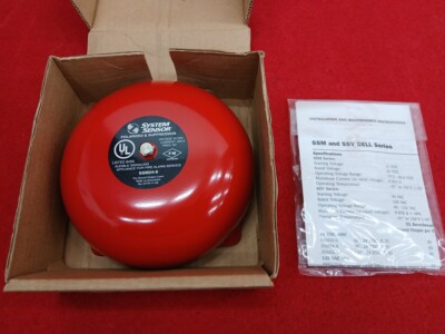System Sensor SSM24-6 Fire Alarm Bell. BELL W/6" GONG 24VDC RED | eBay