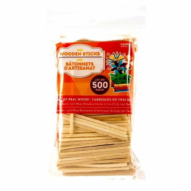 500 pk ct 2.5” Wooden Mini Square Sticks Home School Craft Project Art ...