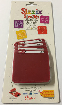 Sizzix Sizzlits, Dies Love Set - NEW, 38-9625 | eBay
