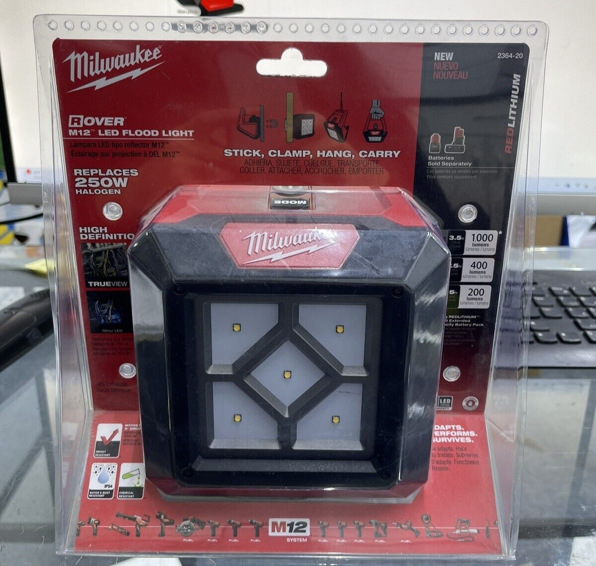 Milwaukee 2364-20 M12 12V Rover LED Cordless Compact Flood Light Bare ...
