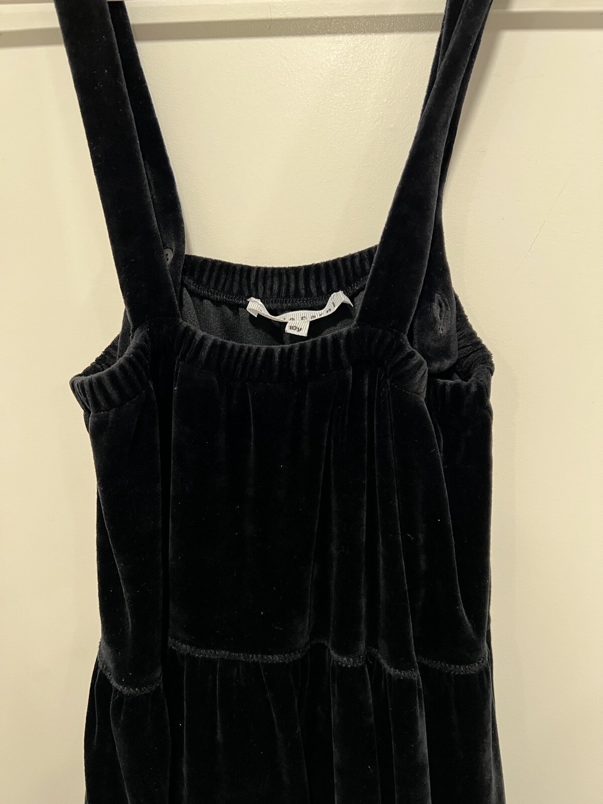 Little Parni Black Velour Tiered Sleeveless Dress Girls Size 10Perfect ...