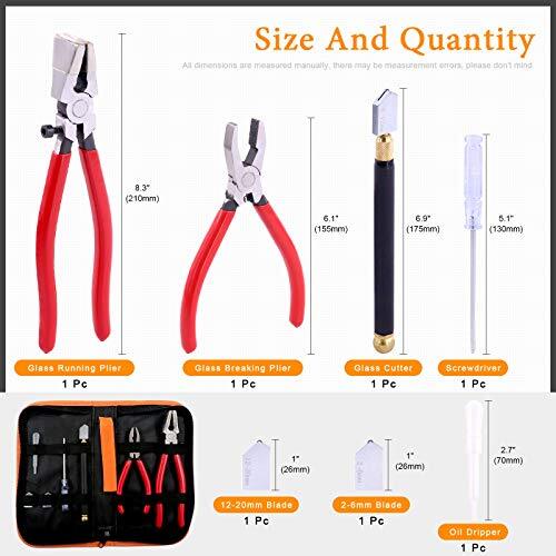 Premium Glass Running Breaking Pliers and Class Cutter Kit Heavy Duty ...