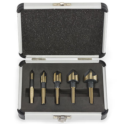 Industrial 5 pc Countersink Bit Set Tri-Flat Shank | eBay