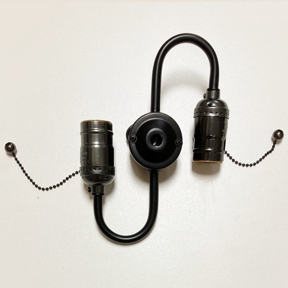 Lamp Parts 2-Socket On/Off Pull Chain S-CLUSTER-Available In 4 Finishes ...