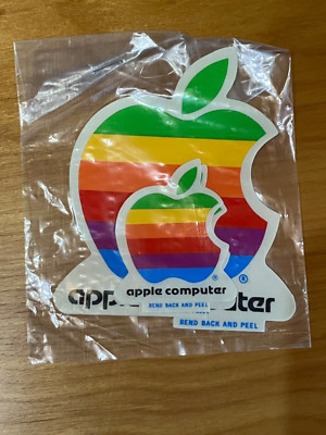 Apple Computer Logo Stickers Unopened Pack of 3 Vintage 1990s Rainbow ...
