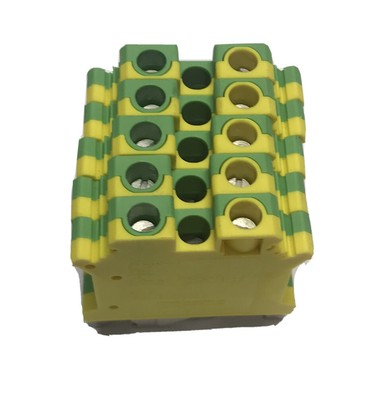 5 x Phoenix Contact Ground Modular Terminal Block 0.2-10mm2 USLKG 6 N ...