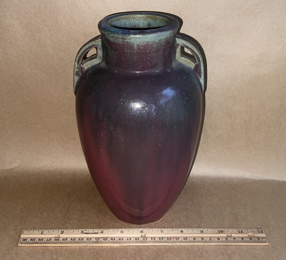Fulper Pottery Antique American Arts & Crafts Mauve Flambe Large Vase ...