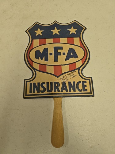 Vintage MFA Mutual Insurance NL Edwards Birghton Iowa Advertising Fan ...