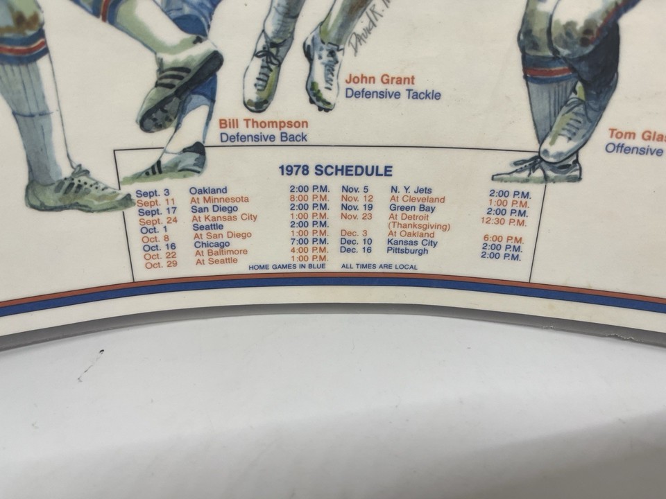 Denver Broncos Vintage 1978 Pizza Hut Place Mat RARE! | eBay